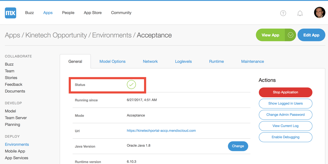Managing Cloud Deployments in Mendix